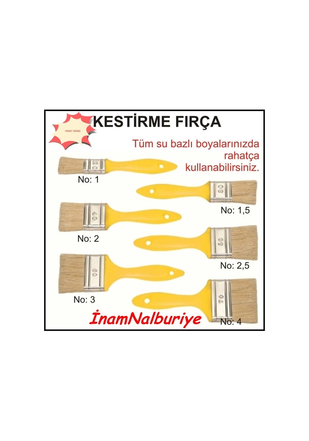 Kestirme Firça - 1.5 No Kestime Firça Fiyatları ve Özellikleri