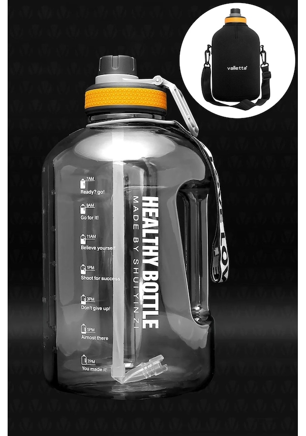 VALLETTA WİNTA MOTİVASYONLU SPORCU SU MATARASI 2,2 LT - SİYAH Siyah ...