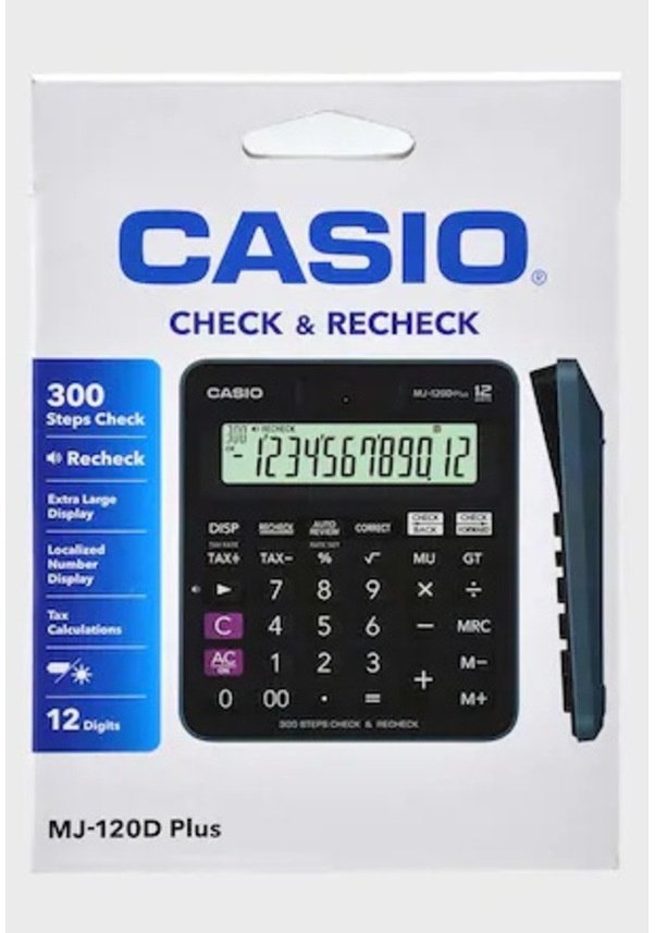 Casio Mj-120D Plus 12 Hane Hesap Makinesi- Siyah Fiyatları ve Özellikleri
