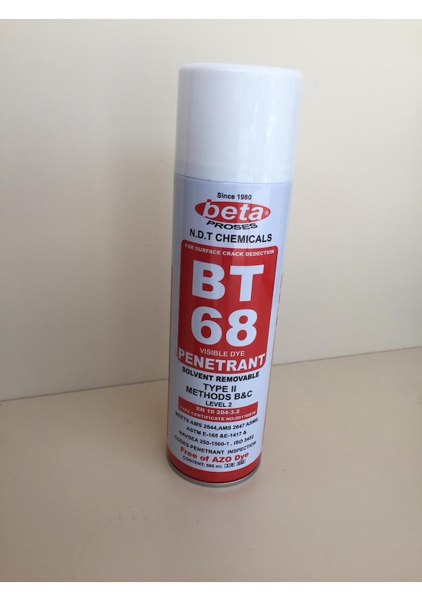 Beta Bt-68 Penetrant Çatlak Muayene Test Kiti Sprey 500 ML Fiyatları ve ...
