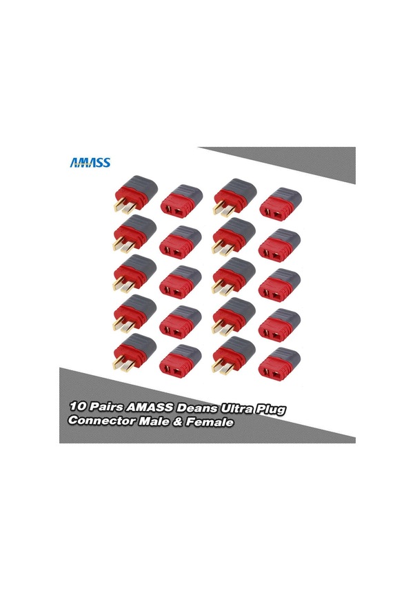 Jms 10 Pairs Amass Deans T Fiş Konnektörü Erkek Dişi Fpv Fiyatları ve Özellikleri