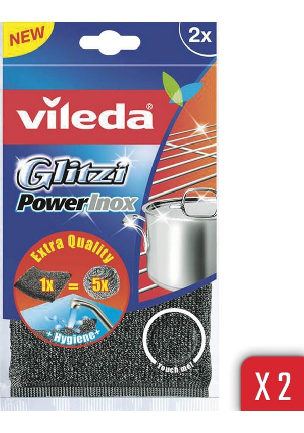 Vileda Glitzi Power Inox Çelik 2'li Bulasik Teli 2'li Paket Fiyatları ...