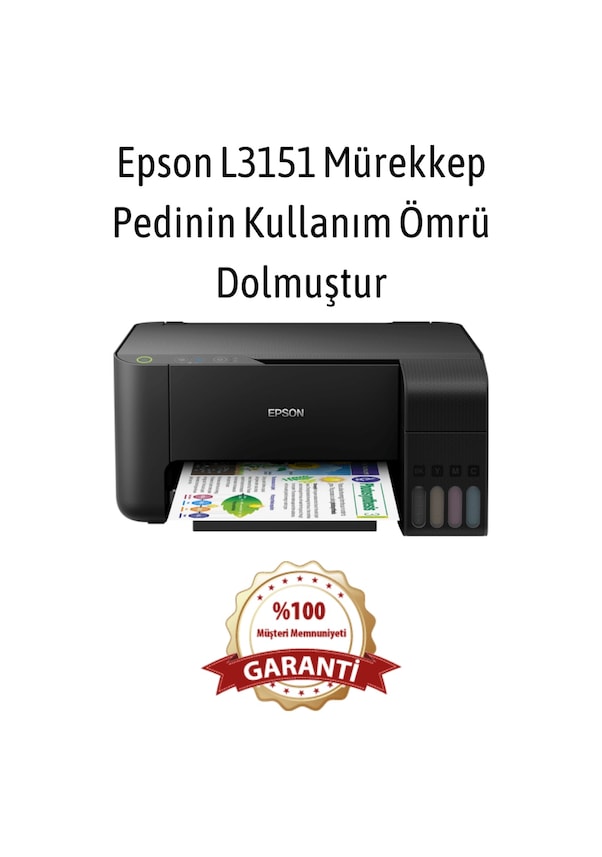 Epson L3151 Atık Mürekkep Pedi Resetleme Fiyatları ve Özellikleri