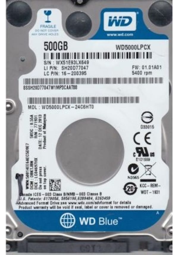 WD Blue WD5000LPCX 500 GB 5400 Rpm 16 MB Sabit Disk Fiyatları ve ...