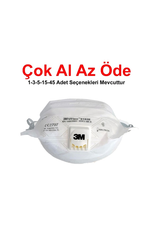 3M 9162E FFP2 Vflex Ventilli Maske 15 Adet Fiyatları ve Özellikleri