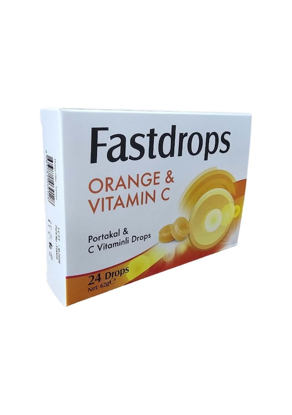 Fast Drops Portakal & C Vitamini Pastil 24 Pastil Fiyatları ve Özellikleri