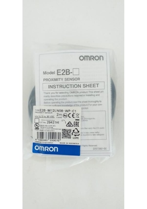 Omron Endüktif Sensör E2B-M12Ln08-Wp-C1 2M Kablolu Npn No Fiyatları ve Özellikleri