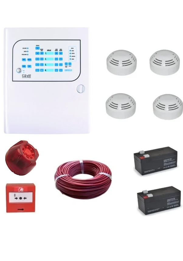 Codesec 4 Bölgeli Konvensiyonel Sertifikalı Yangın Alarm Seti Fiyatları ...