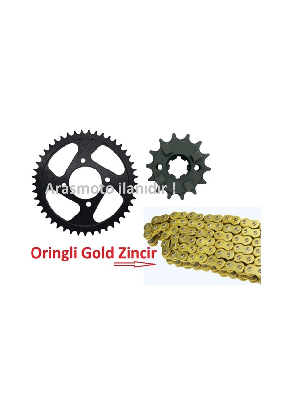 Cf Moto Nk 150 Zincir Dişli Seti Oringli Gold Sarı Zincirli 428/136 ...
