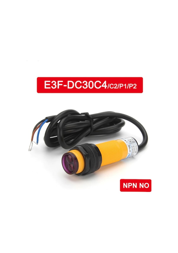 E3F-DS30C4 IR Kızılötesi Mesafe Sensörü MZ80 NPN NO İnfrared Optik 30cm ...