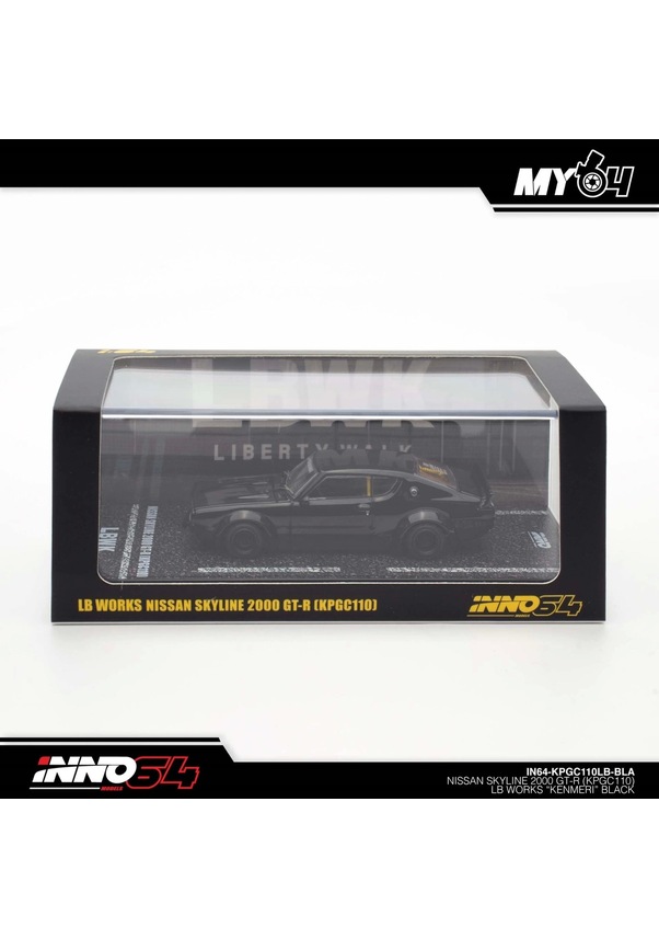 Inno 1/64 Nissan Skyline 2000 Gt-r Kpgc110 Lb Works "kenmeri" Black Çok ...