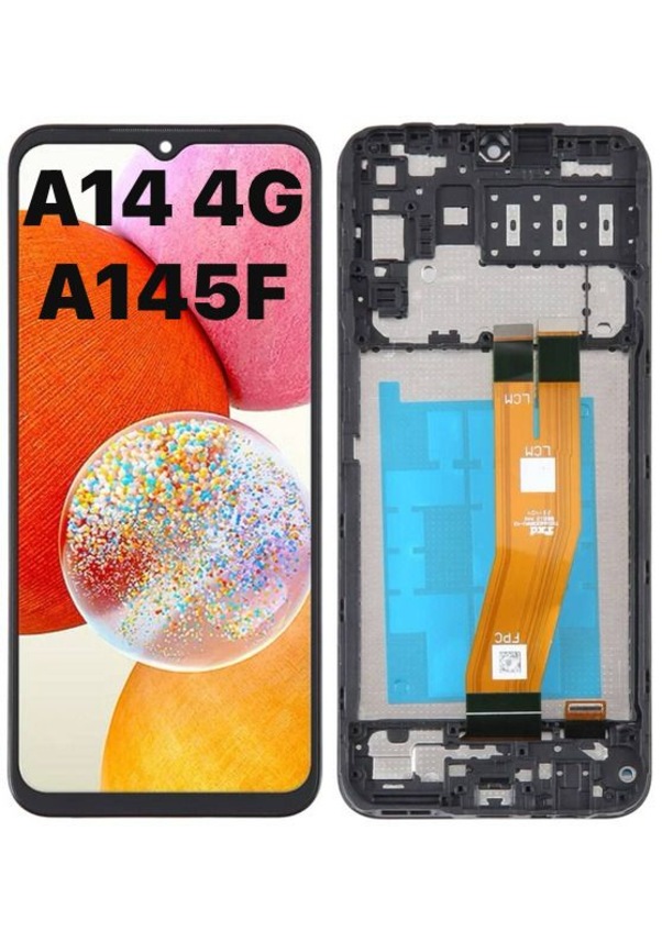Samsung Galaxyuyumlu A14 Sm-a145f Lcd Ekran Dokunmatik Çıtalı Siyah ...