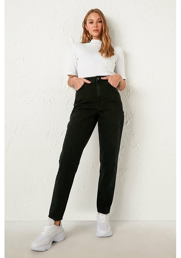 Lavajeans Julia Siyah Likralı Mom Jean Pantolon Siyah 1 Siyah 33 ...