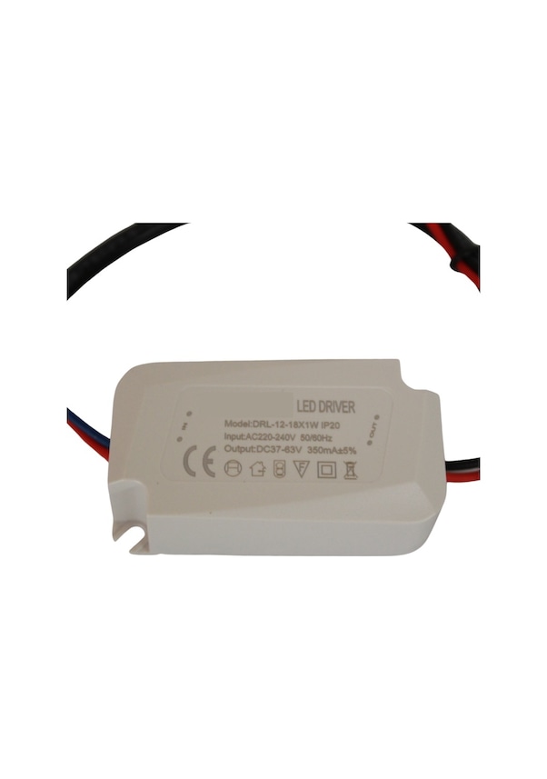 12-18X1W Led Driver 350mA 37-63V Power Led Sürücü IP20 Power Led Driver ...