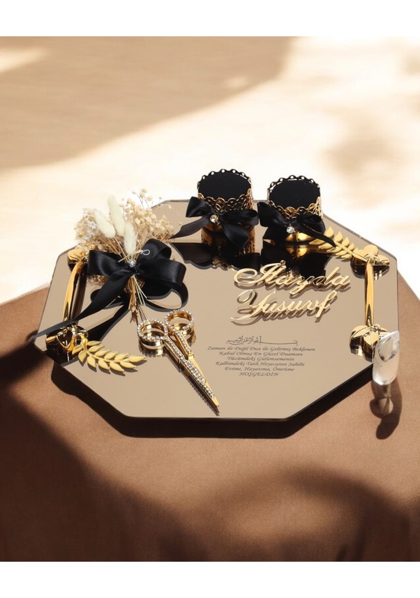 Affinity Söz Nişan Tepsisi Gold Siyah Fiyatları ve Özellikleri