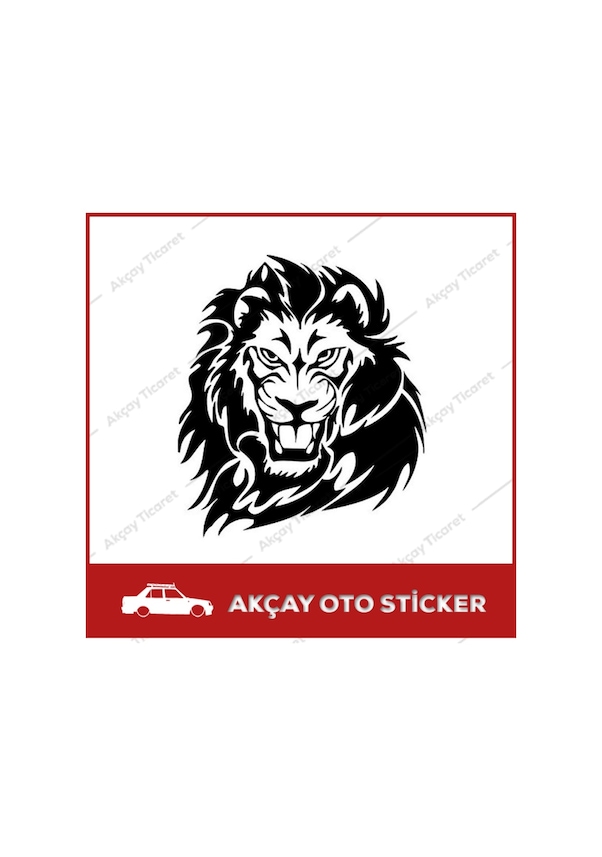 Aslan Sticker Aslan Oto Sticker Araba Sticker Arma Sticker Füme-15Cm X ...