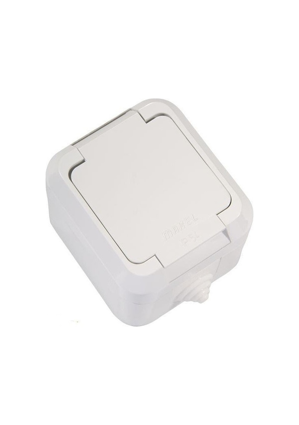 Makel Sıva Üstü Priz Nemliyer Beyaz Kapaklı Topraklı Priz 18304 Fiyatları ve Özellikleri