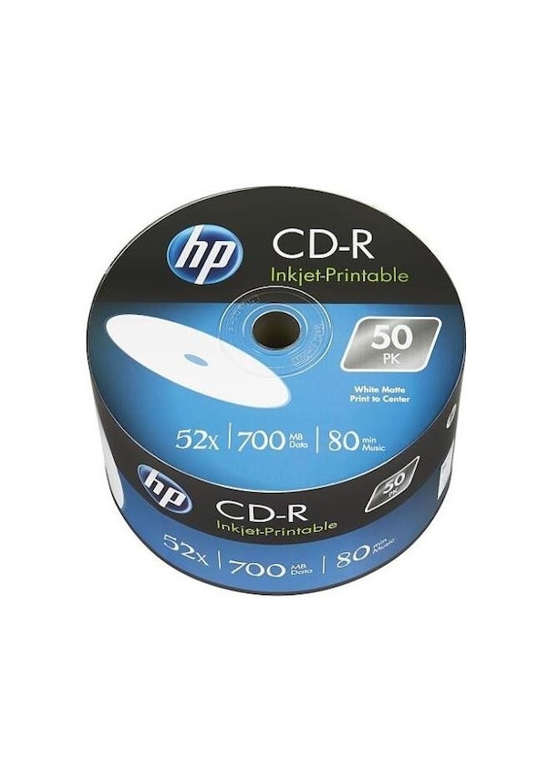 Hp Cd-r 52x Inkjet Printable 700mb 80dk 50'li Spindle Fiyatları ve ...