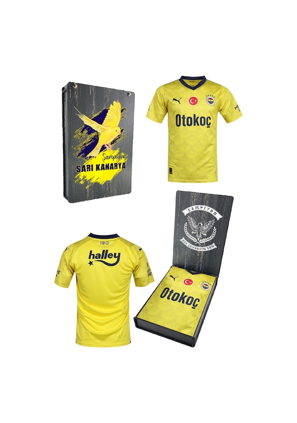 Fenerbahçe Yeni Sezon Sarı Forma Fb Kanarya Baskı Kutulu 001 Sarı L ...