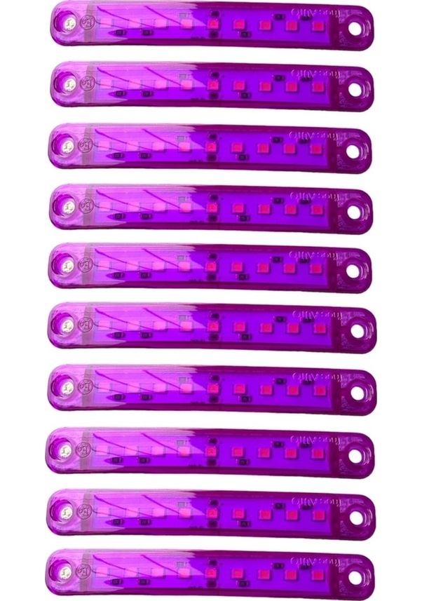 Ahmet Otomotiv 10 Adet 9 Ledli Parmak Led Lamba Mor 12v-24v Fiyatları ...