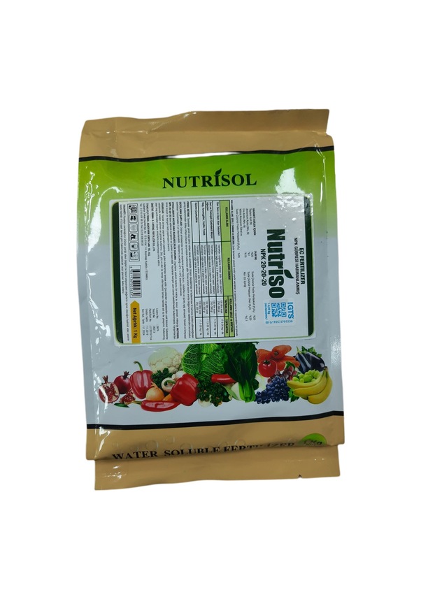 Nutrisol Nutriso 20-20-20 Yaprak Gübresi Harmanlanmış Npk Gübresi 1 Kg ...