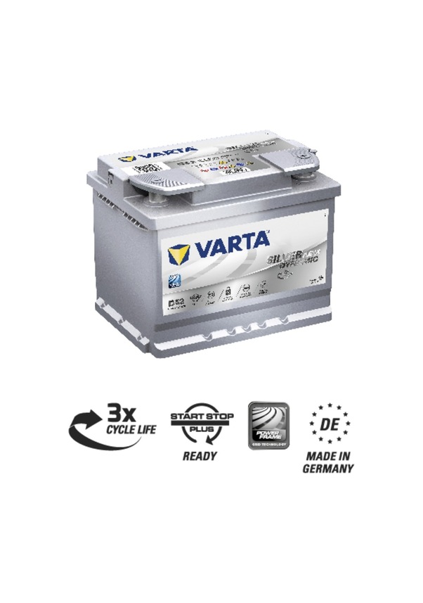 Varta D52 60 Ah Silver Dynamic Start-Stop Agm Akü- Q1-2022 / 366796135 ...