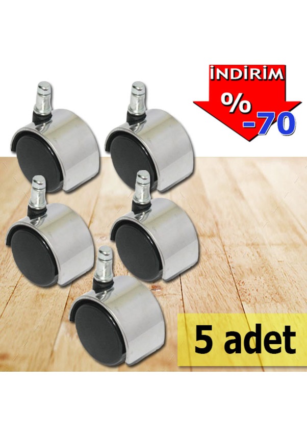 Sandalye Tekerleği Ofis Koltuğu Tekerleği Koltuk Ayağı 5 Ad Krom ...