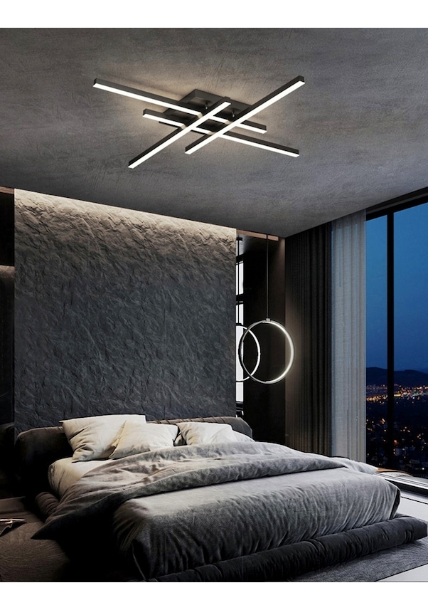 Antrasit 3 Işık Rengi 2 Led Tavan Lambası,avize,modern Aydınlatma ...