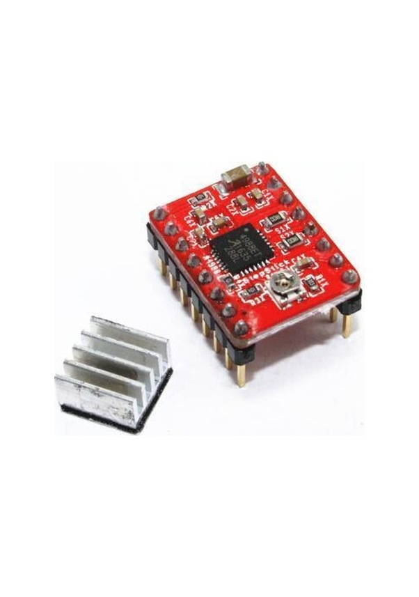 A4988 Soğutuculu Dc 8-35v 2a Step Motor Sürücü Kartı Kırmızı Pcb ...