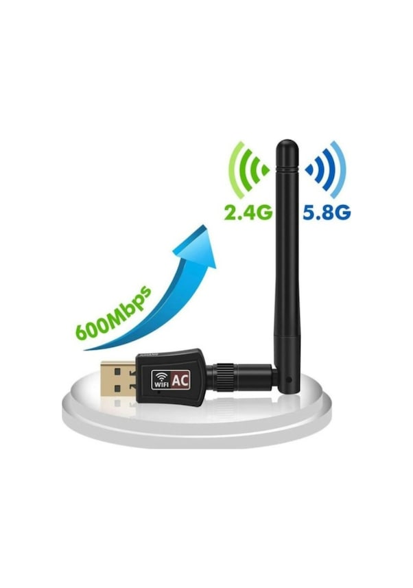 Platoon Pl-9334 600mbps Usb Antenli Pc Wifi Kablosuz Alıcı Adaptör Wlan ...