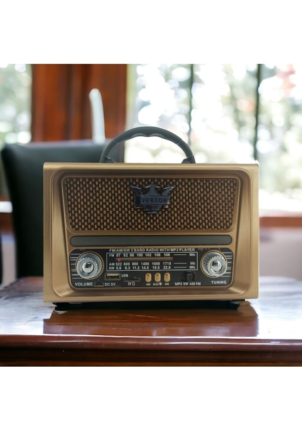 Nostaljik Görünümlü Usb Sd Aux Bluetooth Destekli Şarjlı Radyo Rt-780 ...