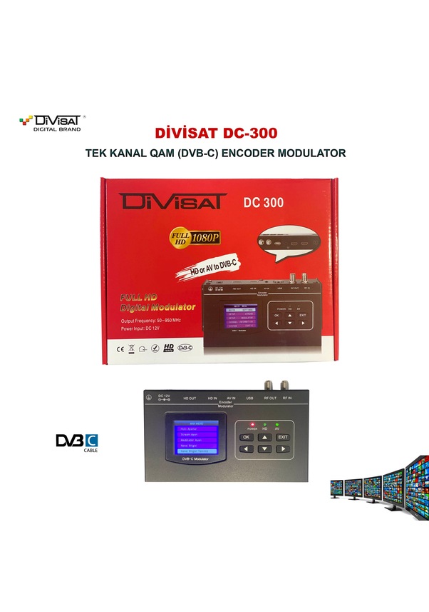 Divisat Dc-300 Tek Kanal Qam Dvb-c Encoder Modülator Fiyatları ve Özellikleri