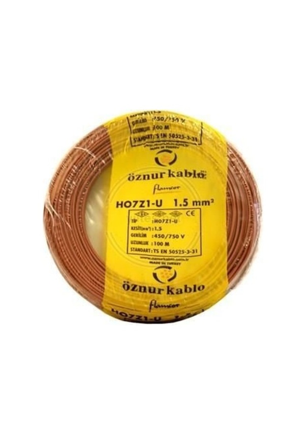 Nhxmh Yanmaz Kablo 1,5 Luk Kahverengi Öznur-hes - 100 Metre Fiyatları ve Özellikleri