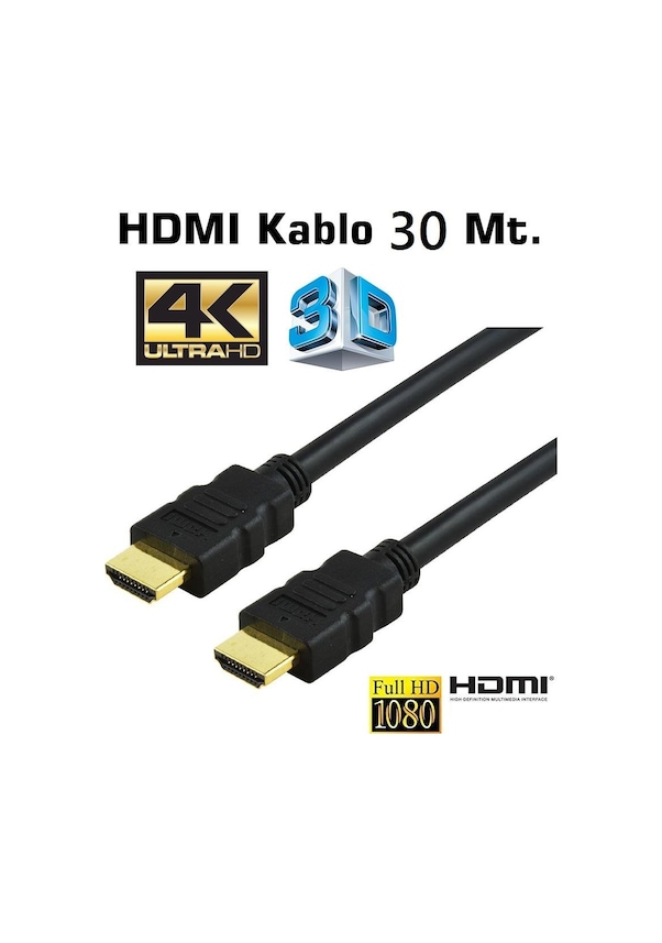 30 M HDMI Kablo Hd Tv Kablosu 3D Hd Kablo Fiyatları ve Özellikleri