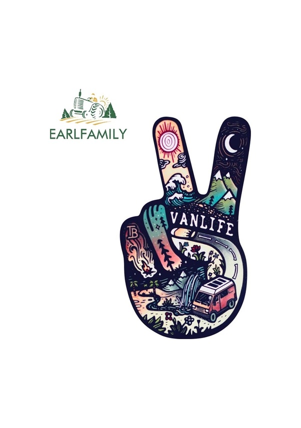 Stil A-13cm X 7.7cm Vanlife Araba Çıkartmaları Güneş Koruyucu Tıkanması ...