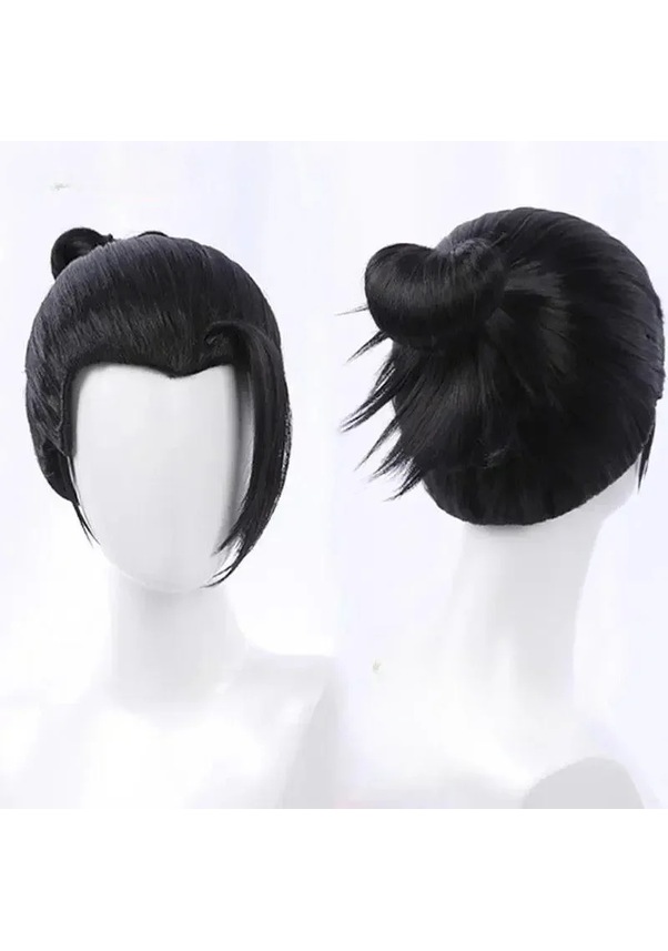 Anime Geto Suguru Geto Cosplay Peruk Erkekler Siyah Peruk Küpe İle ...