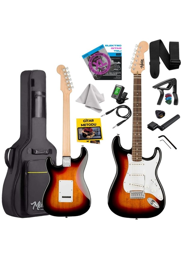 Midex Rph-30sb Gül Klavye Strat Kasa Sss Elektro Gitar Seti Fiyatları ve Özellikleri