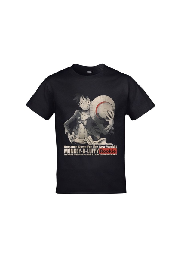Drippy One Piece Monkey D Luffy Rookie Baskılı Unisex Siyah Drpy218 ...
