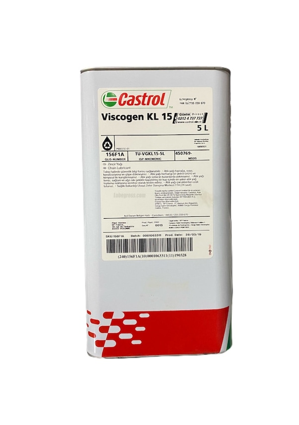 Castrol Viscogen Kl 15 Sentetik Zincir Yağ 5 L Fiyatları ve Özellikleri