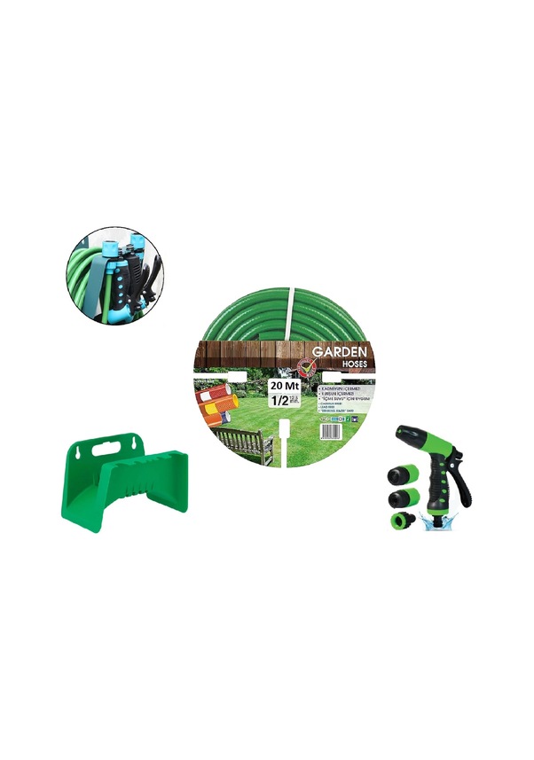 Venoa Garden Vgp20 Kırılmaz Örgülü Bahçe Su Hortumu 20 Mt 6 Parça ...