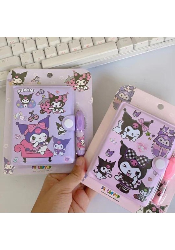 Kawaii Sanrioo Kuromi Karakterler Mini Defter Kalem Set Pembe Fiyatları ...