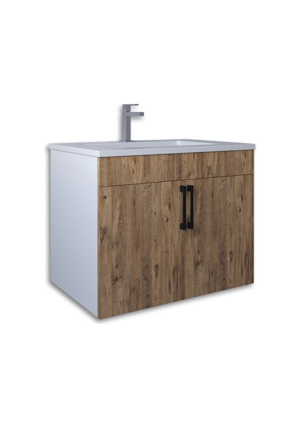 Teta Home Prag 65 Cm Mdf Banyo Lavabolu Alt Dolap Beyaz-atlantik Çam ...