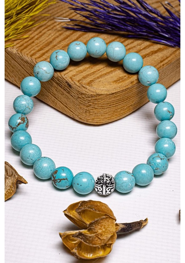 Sertifikalı Boyasız Hakiki Firuze Taşı Bileklik - Gümüş Aparatlı Çok ...