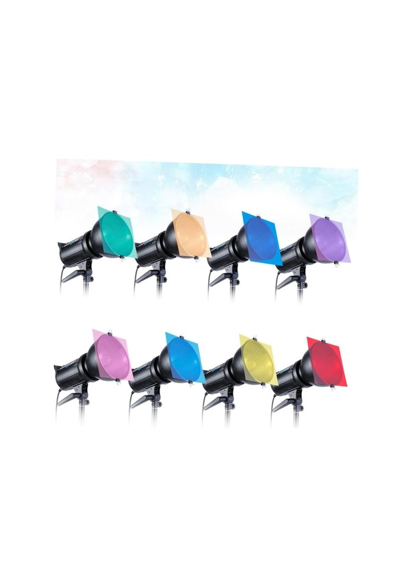 8pcs 12 Flash Işık Filtreleri Jel Filtre Kartları Profesyonel ...