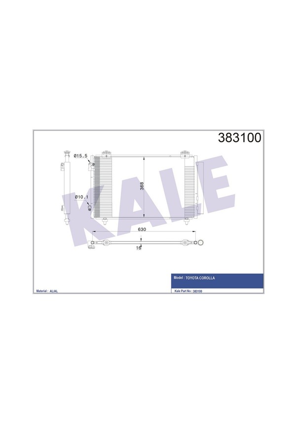 Kale-383100 - Klima Radyatörü Toyota Corolla 1.4/2.0d-4d 1.4/1 ...