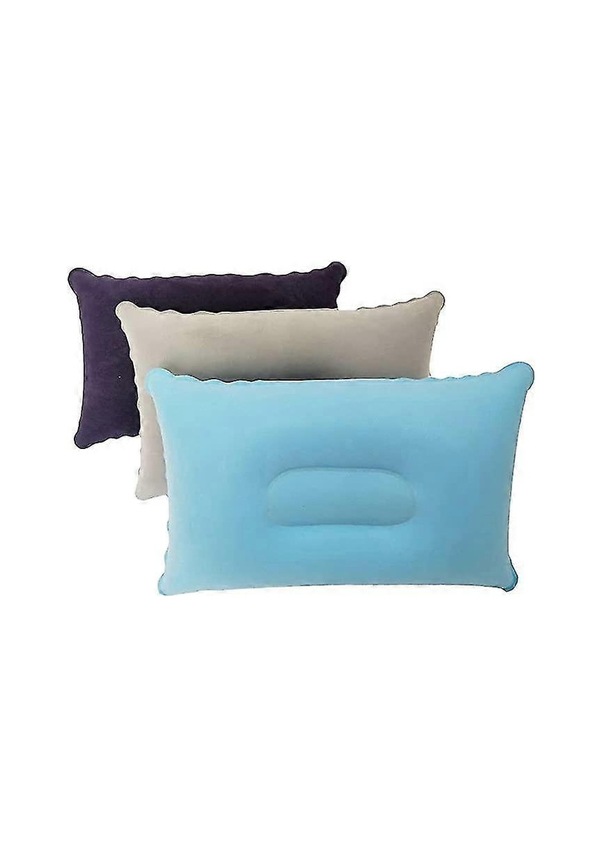 3 Paket Ultralight Şişme Kamp Seyahat Yastığı Küçük Kare Floklu Kumaş ...