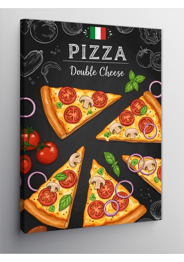 Kanvas Tablo Pizza Menüsü Ve Çeşitleri 50cmx70cm 50 x 70 Fiyatları ve ...