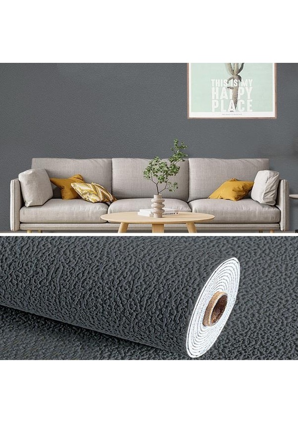50x280 Cm 1,4m2 Koyu Gri Antasit Kendinden Yapışkanlı Dokulu Esnek ...