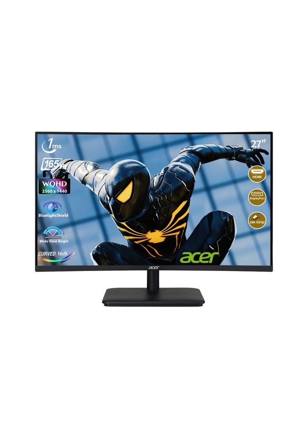 Acer ED270U UM.HE0EE.P10 27" 1 MS 165 Hz QHD Curved VA LED Monitör ...