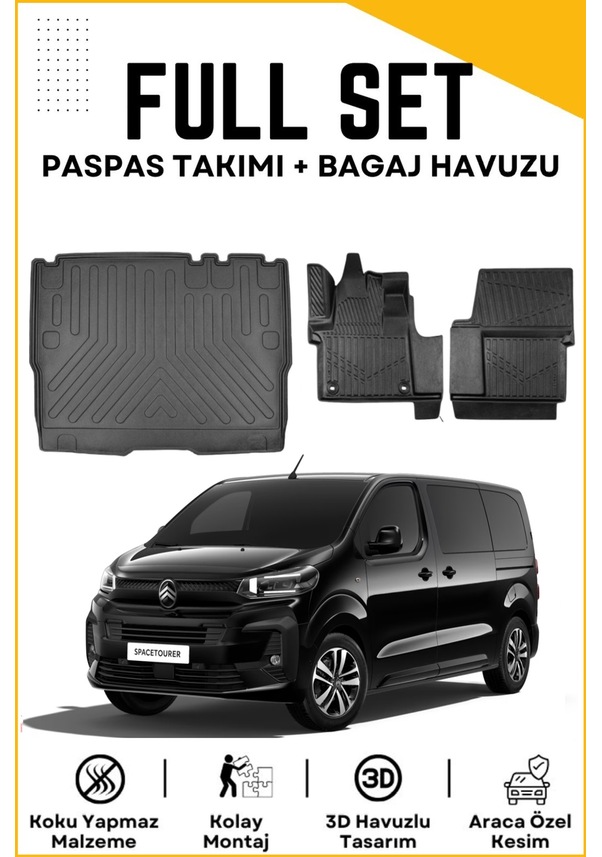 Citroen Jumpy Spacetourer 8+1 2020 Model Birebir Uyumlu Bagaj Havuzu ...